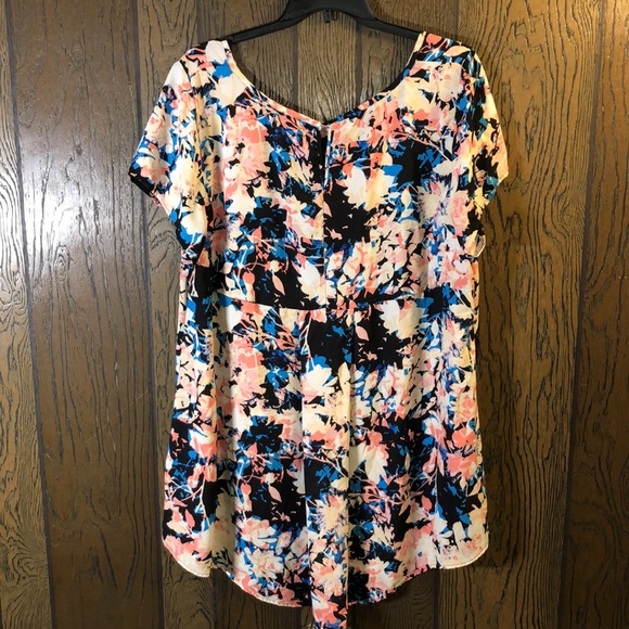 Tops | Floral Flowy Top Womens Plus 3x Swing Tee | Poshmark